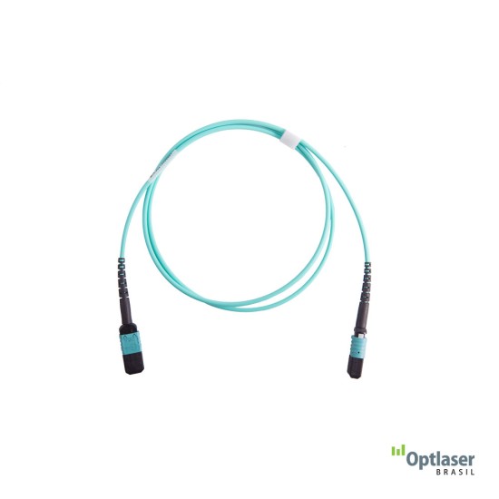 OPTICAL CABLE, MPO (F) x MPO (M), 12 FIBERS, OM3, 50/125, MM, 1M