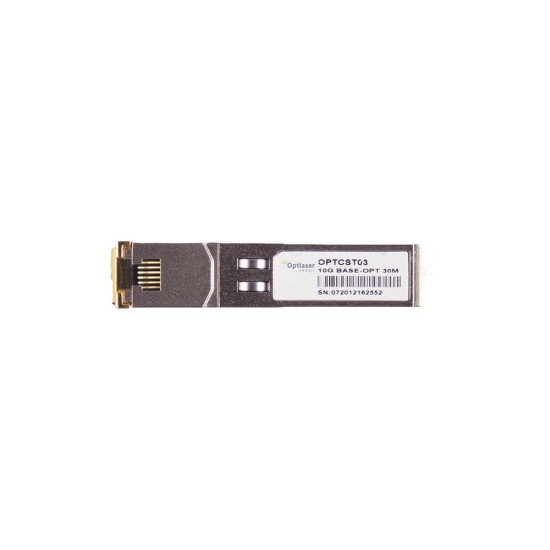 TRANSCEPTOR ÓPTICO, SFP+ 10G, BASE-T, COPPER, RJ45, 30M